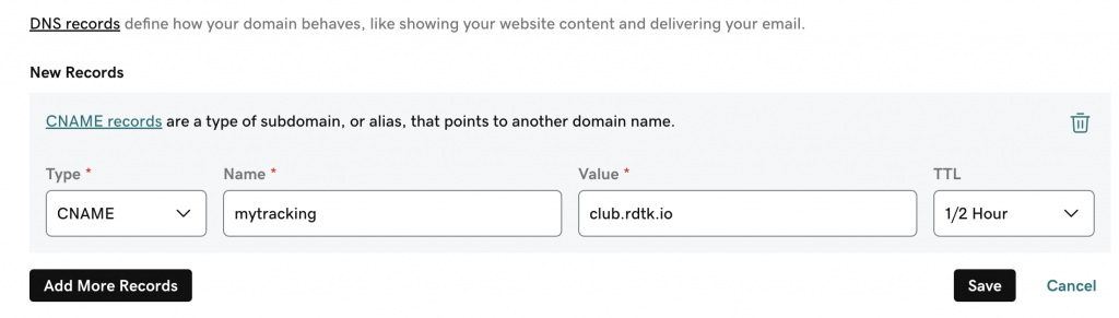 Custom domain for tracking | RedTrack Help