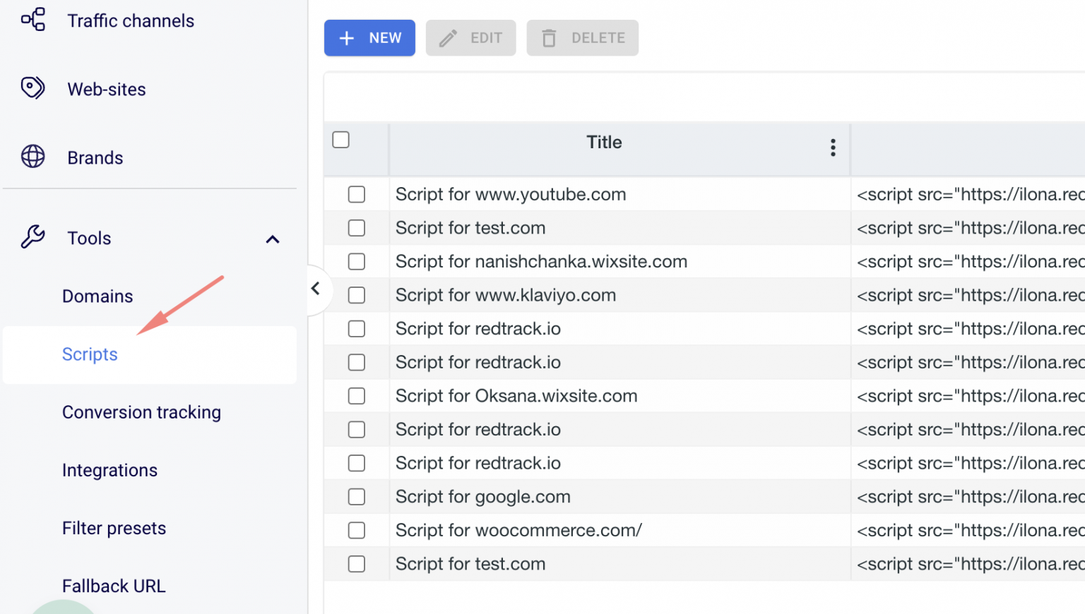 Universal tracking script | RedTrack Help