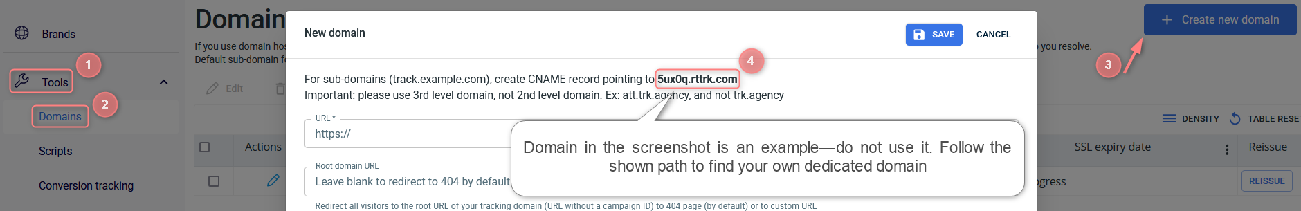 What's the difference between dedicated domain and custom tracking domain? | RedTrack Help